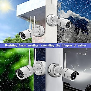 Universal Bullet Security Camera Junction Box Mount Bracket(8 Pack),Waterproof Aluminum Junction Box for IP Camera Electric Enclosure, Indoor/Outdoor Wall Ceiling Mount Hide Cable Junction Base Boxes