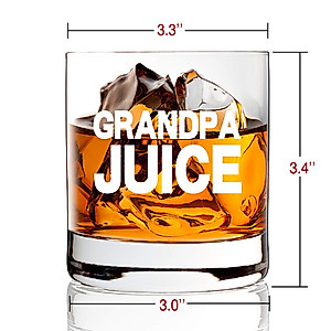 AGMdesign, Funny Grandpa Juice Whiskey Glasses, Grandpa Idea Gifts, Father's Day, Birthday Gifts, Christmas Gifts for Grandpa,New Grandpa from Grandchild