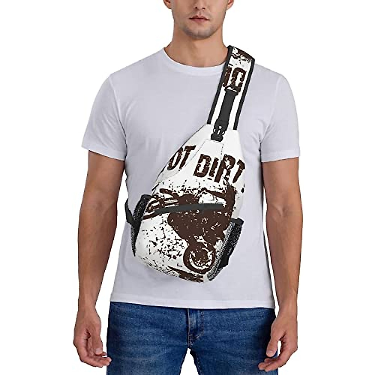 Stylish Chest Sling Bag Got Dirt Bike Motorcross Racing Print,Crossbody Shoulder Backpack Adjustable Chest Bag Lightweight Casual Daypack for Men Women Outdoor Sports Biking Climbing Shopping