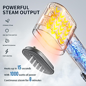 Portable Steamer for Clothes Steamer, 2 in 1 Travel Garment Steamer, 15s Heat Up, Handheld Steam Iron for Clothes with Storage Bag, 1000W Mini Fabric Garment Steamer for Home, Office and Travel, 120V