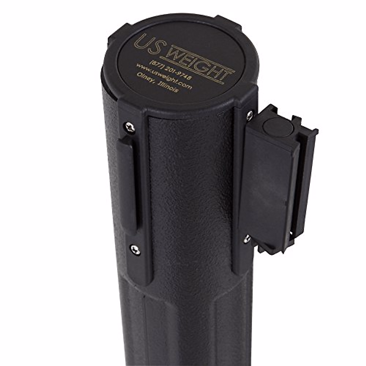 US Weight - U2000 Sentry Stanchion with 6.5 Foot Retractable Belt – Easy Connect Assembly (2-Pack), Black