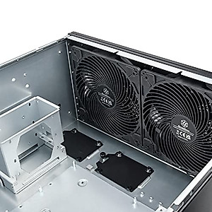 SilverStone Technology RM51 5U Rackmount Server Chassis with Dual 180mm Fans and Enhanced Liquid Cooling Capability, SST-RM51