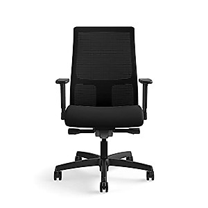 HON Ignition Series Mid-Back Work Chair - Mesh Computer Chair for Office Desk, Black (HIWM2)