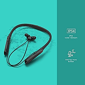 Philips N7506 Neckband PC Headphones with Noise Canceling Mics for Clear Conference Calls, Bluetooth Multipoint, Black (TAN7506BK/00)
