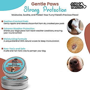 Chews Pawsitive Skin Soother for Dogs 2 oz (60g) Tin - 100% Organic Balm Protects and Heals Dry Skin and Paws Vitamin E and Natural Oils