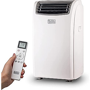 BLACK+DECKER 12,500 BTU Portable Air Conditioner with Remote Control, White