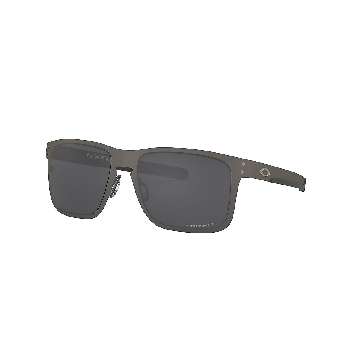 Oakley Men's OO4123 Holbrook Metal Square Sunglasses, Matte Gunmetal/Prizm Black Polarized, 55 mm
