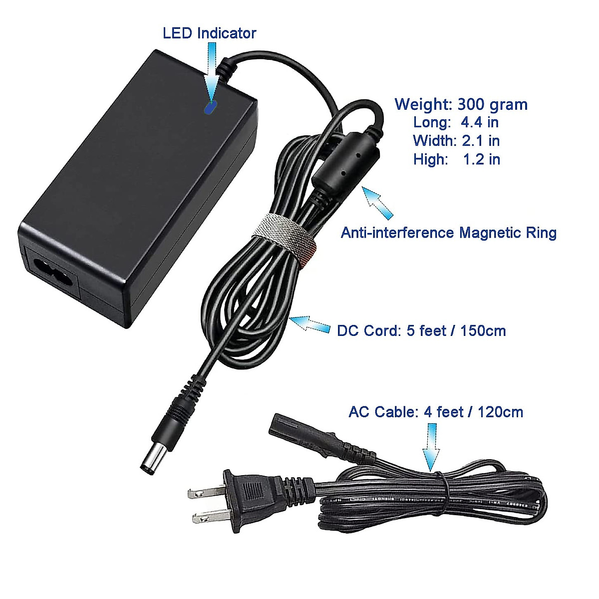 F1TP 19V Charger AC/DC Adapter Power Cord Compatible with Xtreme, Xtreme2 Portable Speaker, Harman Kardon Onyx Studio 1/2/3/4/5/6/7 Wireless Bluetooth Speakers
