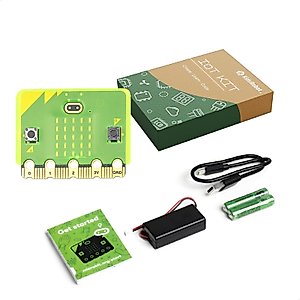 Micro:bit V2 Starter Kit with Silicone Protective Case, Built-in Speaker and Microphone (Includes BBC Micro Bit Official Latest Version V2.2 Board)