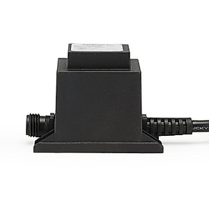 Aquascape 98485 Plug-in Garden, Pond, and Fountain Lighting 12V Quick-Connect Transformer, 20-Watt, Black