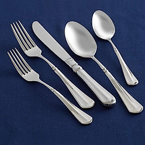 Mikasa French Countryside 45-Piece Stainless Steel Flatware Set with Serveware, Service for 8