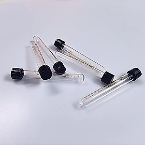 Aquarium Test Glass Tube (6-Pack | 5-ml | 4 x1/2 inch) for Fresh & Salt Water Aquarium Lab Test