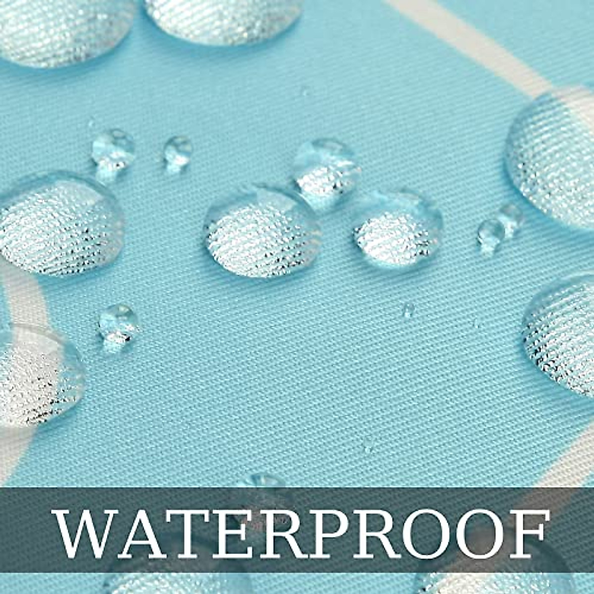 Adabana Pack of 2 Blue and Navy Outdoor Waterproof Throw Pillow Covers 18x18 Decorative Pillows Case for Patio Furniture Garden, Life is Better by The Pool