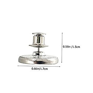 Garneck 15 Pairs Curtain Magnetic Snap Button Curtain Strap Buckle Curtain Magnets Buckle Curtain Magnetic Holdback Magnetic Ties Magnetic Curtains Tiebacks Chic Alloy Decorative Frame