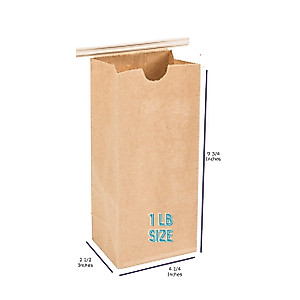 Resealable Kraft Tin Tie Poly-lined Bags Coffee Bags Reclosable Tin Tie Bags without window - 1Lb - 25 Pack