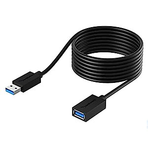 SABRENT USB 3.0 Extension Cable 22AWG A Male to A Female [Black] 10 Feet for Data Transfer/Charging (CB-3010)