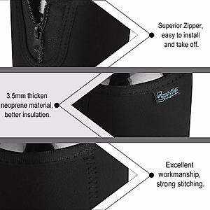 Beautyflier Wide Mouth Mason Jars 64oz Sleeve, Large Mason Jar 64 Ounce Insulators, Wide Mouth Half Gallon Mason Jars Sprouting Jars Blackout Sleeve, Sleeve Only (Black)