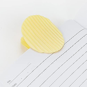 Coshar 10Pcs Potato Chip Shape Clip Sealing Food Clips Plastic Clips for Snack Kitchen Storage Paper Positioning Clip Photo File Clamps (Round)