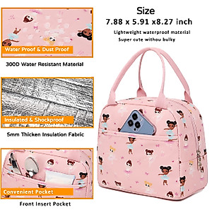 Laptop Backpacks 16 Inch School Bag with Lunch Box Set College Elementary Backpack Cute Lunch Bag Anti Theft Travel Daypack Large Bookbags for Teens Girls Women Kids Students (Pink- Dance Girls)