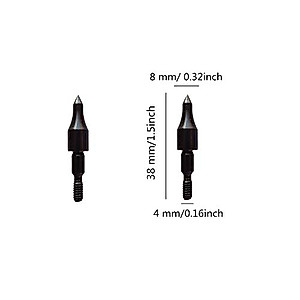 Erewa Pack of 24 Black Screw-in Archery Field Points Arrow for Target Practice Shooting,100 Grain Each