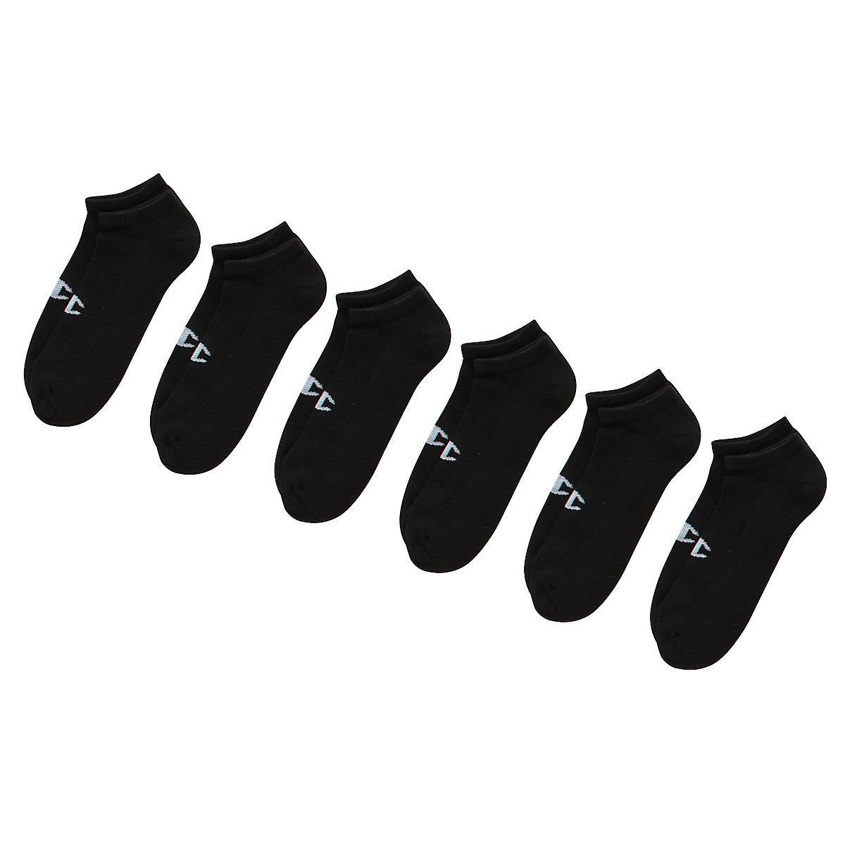 Champion Men's Double Dry Moisture Wicking No Show Socks 6, 8 Packs Availabe, Black-6 Pack, 6-12