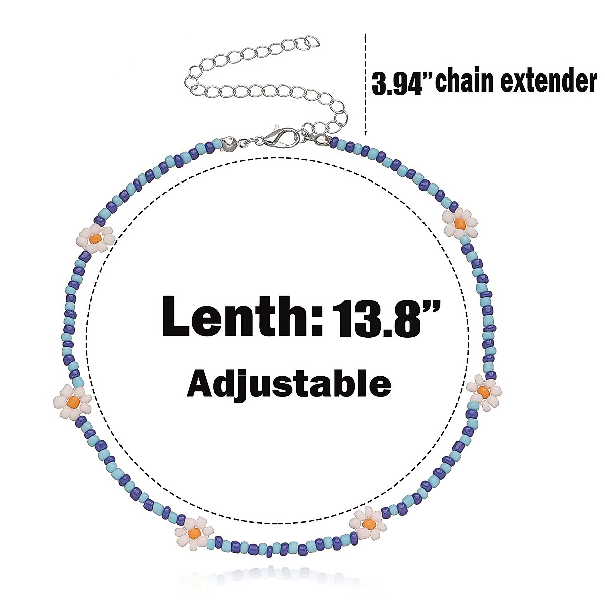 GYSONG Beaded Choker Necklaces For Women Vsco Boho Handmade Flower Necklace Cherry Cute Necklace For Women Beach Necklace Set 6 Pieces