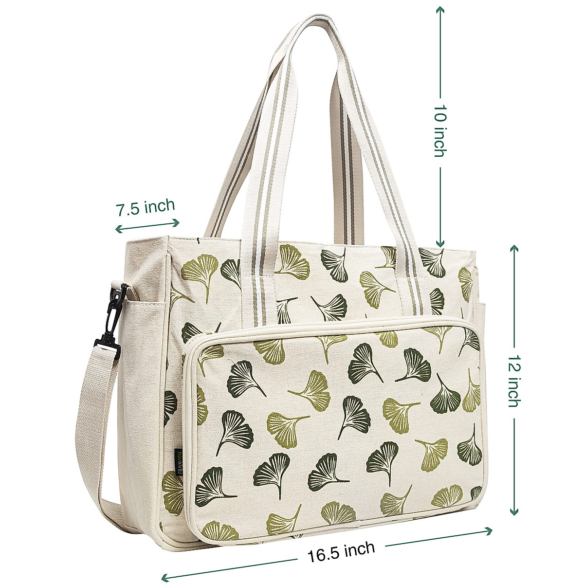 Lavievert Embroidery Project Bag, Embroidery Kits Storage Bag with Multiple Pockets for Crochet Hooks Embroidery Floss and Other Sewing Accessories