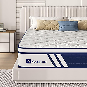 Avenco Full Size Mattress 10 Inch, Hybrid Full Mattresses in a Box with Gel Memory Foam, Individually Pocket Coils for Support and Pressure Relief, Medium Firm Full Bed Mattress, CertiPUR-US Certified