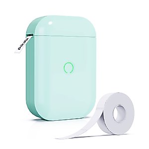 PikDik Mini Bluetooth Label Makers - D11 Blue Label Maker Machine with Tape Portable Label Printer Labeler for Labeling Jars Bins Home Organizing Office