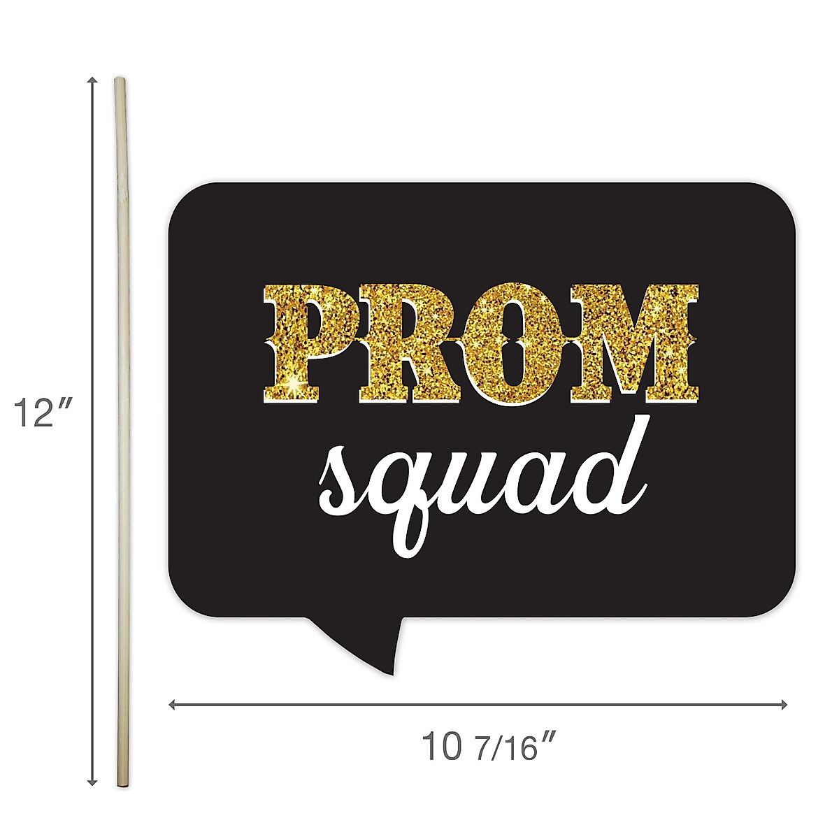 Funny Prom Night Photo Booth Props - Prom Night Themed Party Decorations - Funny Photography Supplies - Selfie Props with Sticks - 10pcs