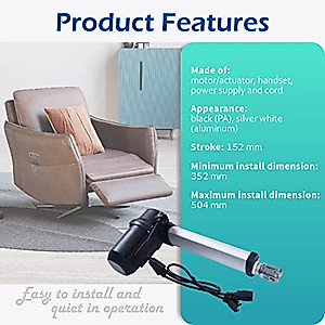 Okin Life Chair Actuator Replacement Recliner Motor Model SDS.352.152D01 Kits