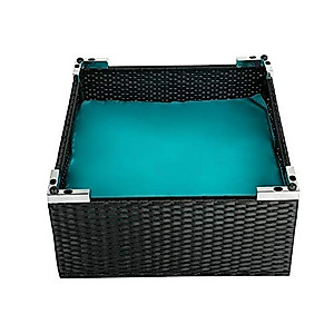 KINTNESS Patio Outdoor Chair and Ottoman Set with Cushions Patio Furniture Set PE Wicker Rattan Lawn Pool Balcony Backyard Conversation Lounge Set