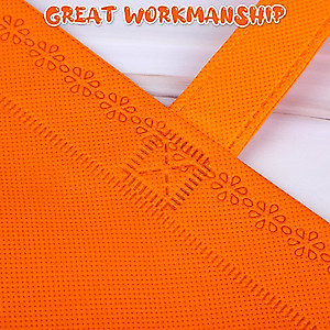 Aneco 24 Pack 11.5 by 11.5 Inches Bottom Birthday Party Bags Non-Woven Treat Bags Easter Egg Hunt Gift Bag Rainbow Colors with Handles, 6 Colors