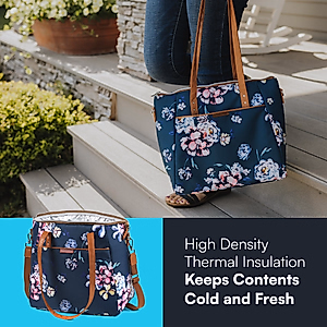 Arctic Zone Vienna Insulated Lunch Tote Bag for Women - Lunch Box Cooler Tote Bag - Millie Floral