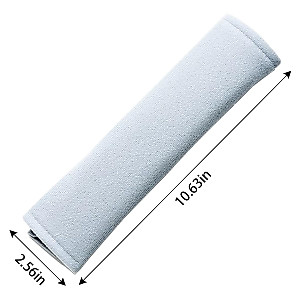 BESULEN Auto Seat Belt Cover, 2 Pack Car Safety Seatbelt Shoulder Pad for More Comfortable Driving, Universal Soft Harness Pad for Backpack Handbag Camera Straps, Compatible with All Cars (Gray)