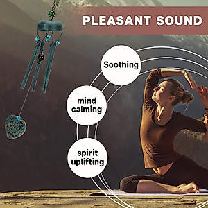 Wind Chimes Outdoor Deep Tone,Hummingbird Memorial Wind Chimes, Retro Windchimes Unique Outdoor Gifts, 27 inch Windchimes with 4 Tuned Tubes, Retro Asphalt Chime for Garden Patio Balcony and Home