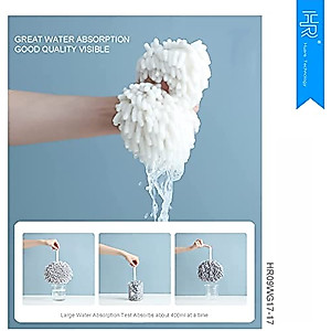 HR Huare Technology Upgraded Chenille Hand Towels, Hanging Kitchen & Bathroom Fast Drying ,No Peculiar Smell Stocking Stuffers for Family Member, 2Pack