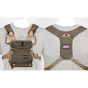 Alaska Guide Creations Hybrid with MAX Pocket | Compact Utility Bag with Mesh Side Pockets | Binocular Harness for Comfort and Quick Access (Realtree Edge)