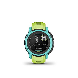 Garmin Instinct 2S, Surf-Edition, Smaller-Sized GPS Outdoor Watch, Surfing Features, Multi-GNSS Support, Tracback Routing, Waikiki