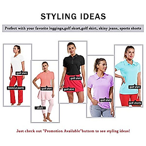 BUBBLELIME Women's Short Sleeve Polo Shirts UPF 50+ Quick Dry Moisture Wicking - Polo Neck Short Sleeve_Purple X-Large