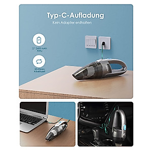 Oraimo Handheld Vacuum, Ultra Lightweight Hand Held Vacuuming Cordless, Hand Vacuum Cordless Rechargeable, 3.5H Fast-Charge for Home Kitchen Car Corner Upholstery Pet Hair Dust Gravel Crumbs Cleaning