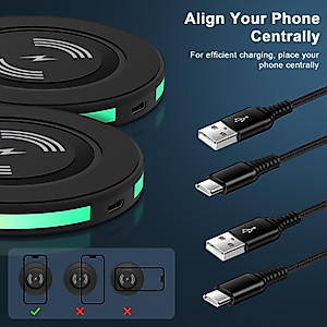 15W Samsung Wireless Charger Fast Charging Pad for Samsung Galaxy S24/S24 Ultra/S24+/S23/S22/S21 FE/S20/Z Fold 5 4 3/Z Flip 5 4 3/S10/S9/S8/Note 20,iPhone 15 14 13 12 11 Pro Max,Pixel 8 Pro 7 6 5 4 3