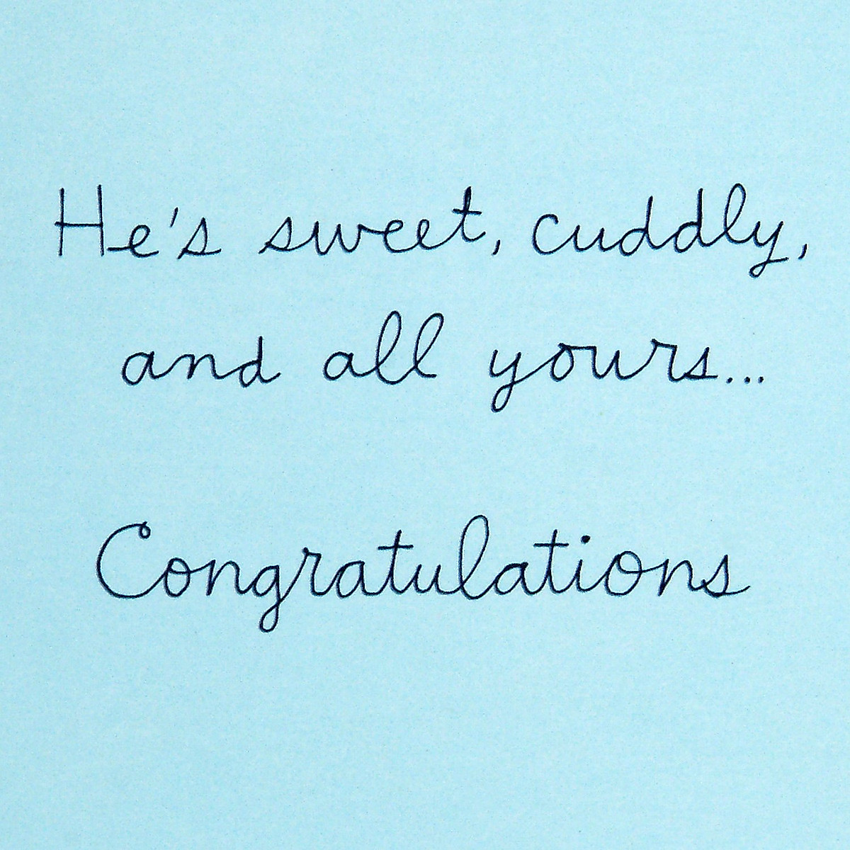 Hallmark Signature Baby Shower Card for Boy (Elephant with Balloon) Welcome New Baby Boy, Congratulations