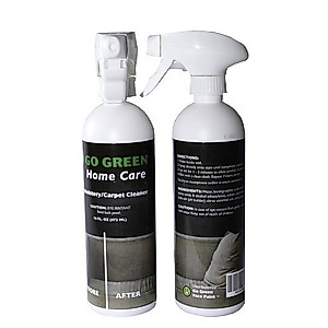 Go Green Upholstery/Carpet Cleaner - Organic 3 in 1 Cleans Eliminates Odor and Protects, Unleash the Power of Citrus to Get Out Even The Toughest Stains, Great Christmas Gift Made in the US