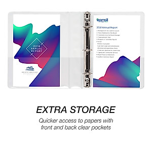 Samsill Economy 1 Inch Mini 3 Ring Binder, Made in The USA, Round Ring Binder, Non-Stick Customizable Cover, White, 6 Pack