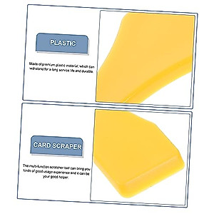 SEWOART 50 Pcs Scraper Scratcher Keychain Tool Scratching Tools Ticket Scratcher Tools Label Scraper Tool Stickers Label Scratcher Ticket Card Labels Yellow Plastic