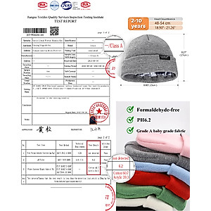 Lvaiz Kids Winter Satin Lined Beanie Hats Toddler Warm Cuffed Hat with Silky Lining Children Knitted Watch Hat Grey