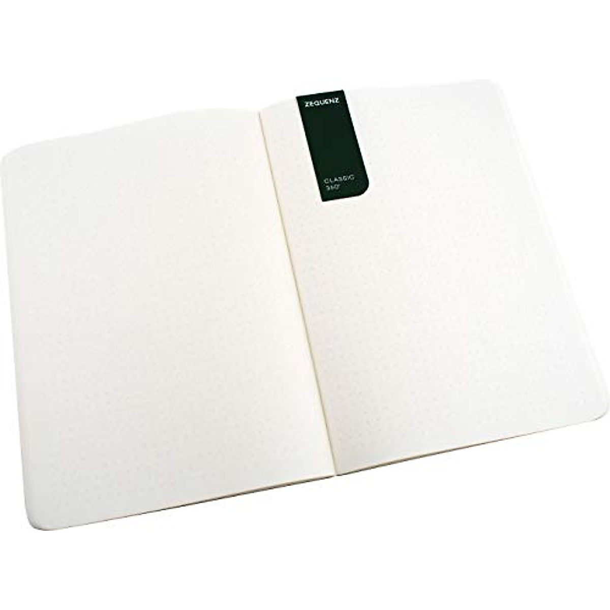 Zequenz Classic 360 The Color Series, Size: Large, Color: Emerald, Paper: Dot, Soft cover Notebook, Soft Bound Journal, 5.83"W x 8.19" H x .47", 100 sheets/200 pages, Dot Matrix Pattern Premium Paper