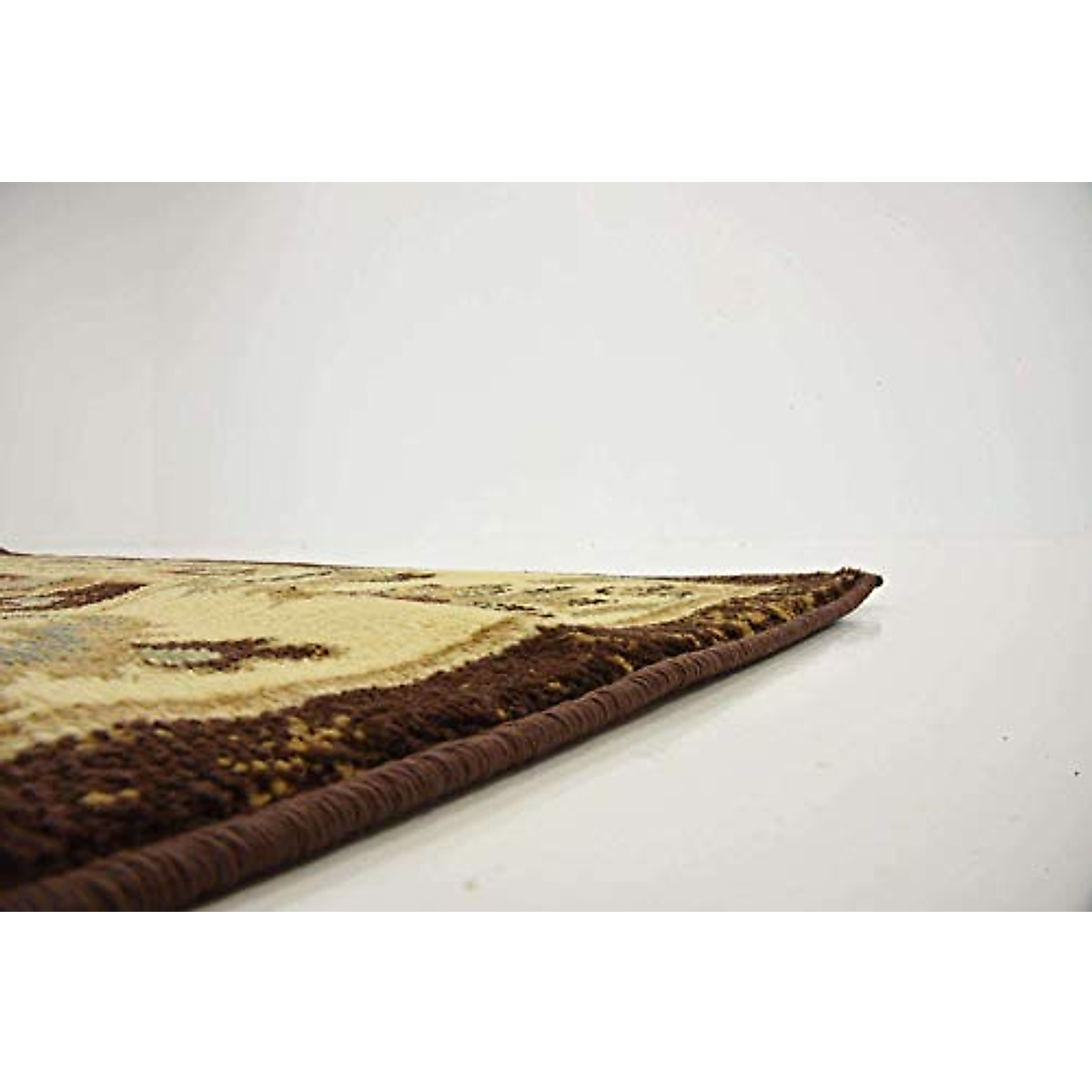 Unique Loom Voyage Collection Traditional Oriental Classic Intricate Floral Design Area Rug, 5 ft x 8 ft, Brown/Gold