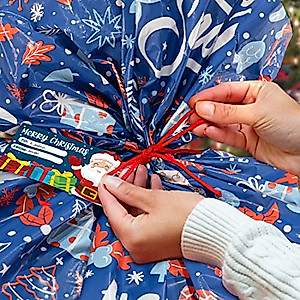 Large Christmas Gift Bags - Set of 4 Xmas Presents 36”x44” Jumbo Extra Large Christmas Gift Bags Wrapping - Giant Gift Bags for Huge Gifts - Big Gift Sack Set